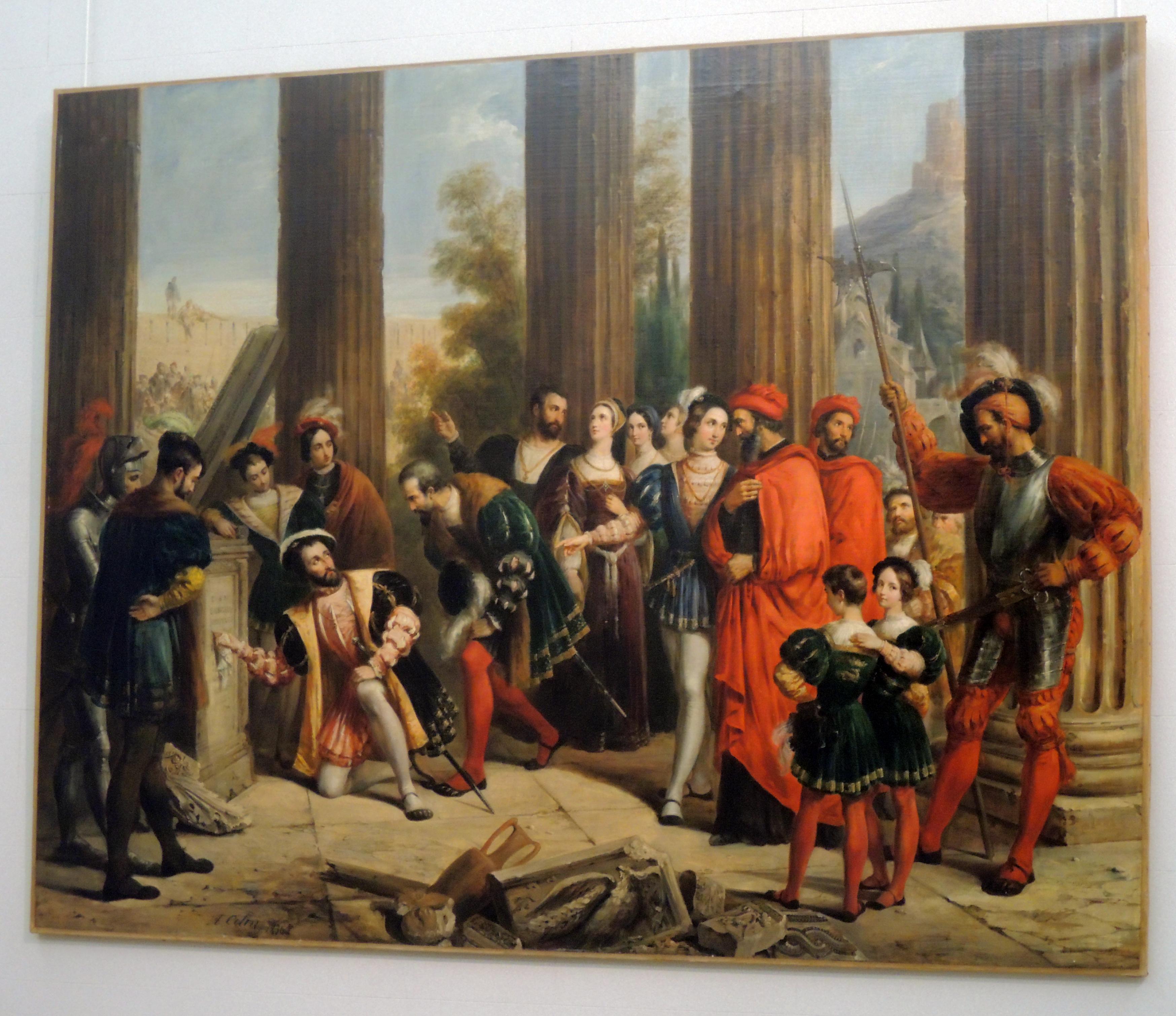 Visite de François 1er aux monuments romains de Nîmes - La Maison Carrée